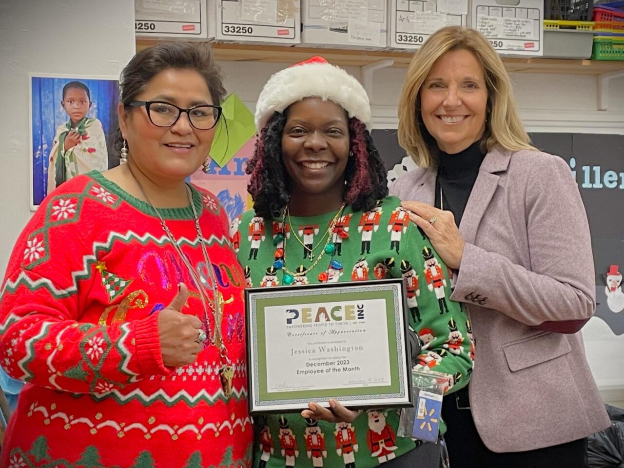 December 2023 – Employee of the Month: Jessica Washington | PEACE, Inc.